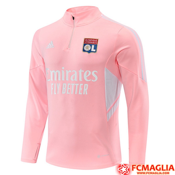 Le Nuove Felpa Allenamento Lione Rosa 2022/2023 Prezzo