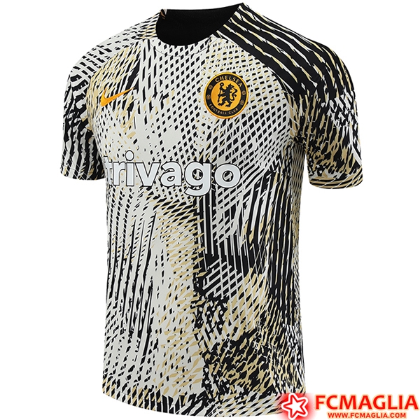 Nuova T Shirt Allenamento FC Chelsea Giallo 2023/2024 Basso Prezzo