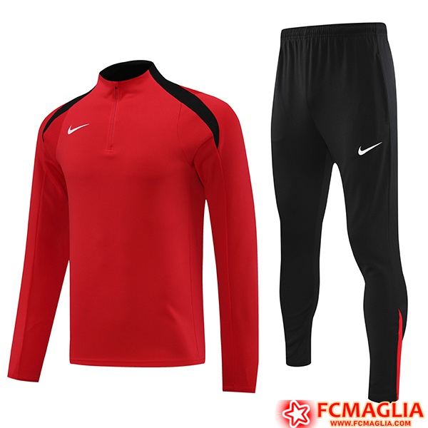 Numeri Insieme Tuta Calcio Nike Rosso/Nero 2024/2025 Poco Prezzo