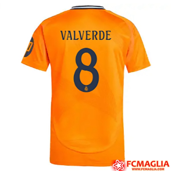 Nuove Maglie Calcio Real Madrid (VALVERDE #8) 2024/2025 Seconda A Poco ...