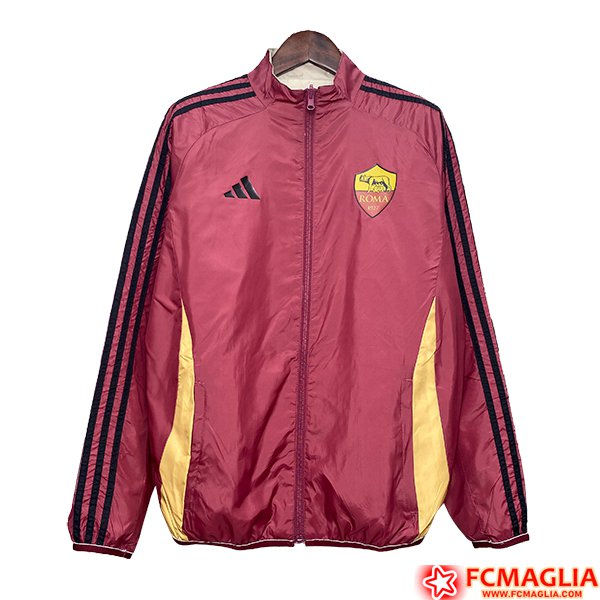 Numeri Giacca A Vento AS Roma Rosso/Giallo 2024/2025 Poco Prezzo