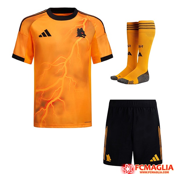 Numeri Kit Maglia AS Roma Seconda (Pantaloncini + Calzini) 2025/2026 ...